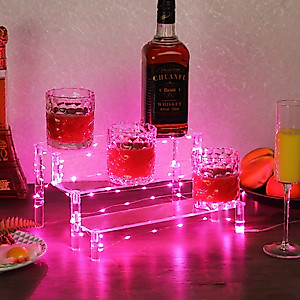 YestBuy 3 Tier Shelf Cupcake Stand (Pink) + 5 Tier Premium Cupcake Holder (Pink)