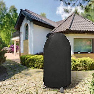 Stanbroil Premium Cover for 22" Smokey Mountain Cooker, Round Smoker Grill Cover Replaces Weber Part # 7201 and 99915, Black