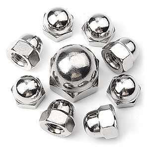 Dome Cap Nuts,Acorn Thread Hex Cap, 304 Stainless Steel Nylon Brass Acorn Nut Hex Head Cap Metric Dome Nut Black White Nickel Plated Steel M3M4M5M6M8M10M12 50pcs-M24 (1Pcs),Brass (Color : Brass, Siz
