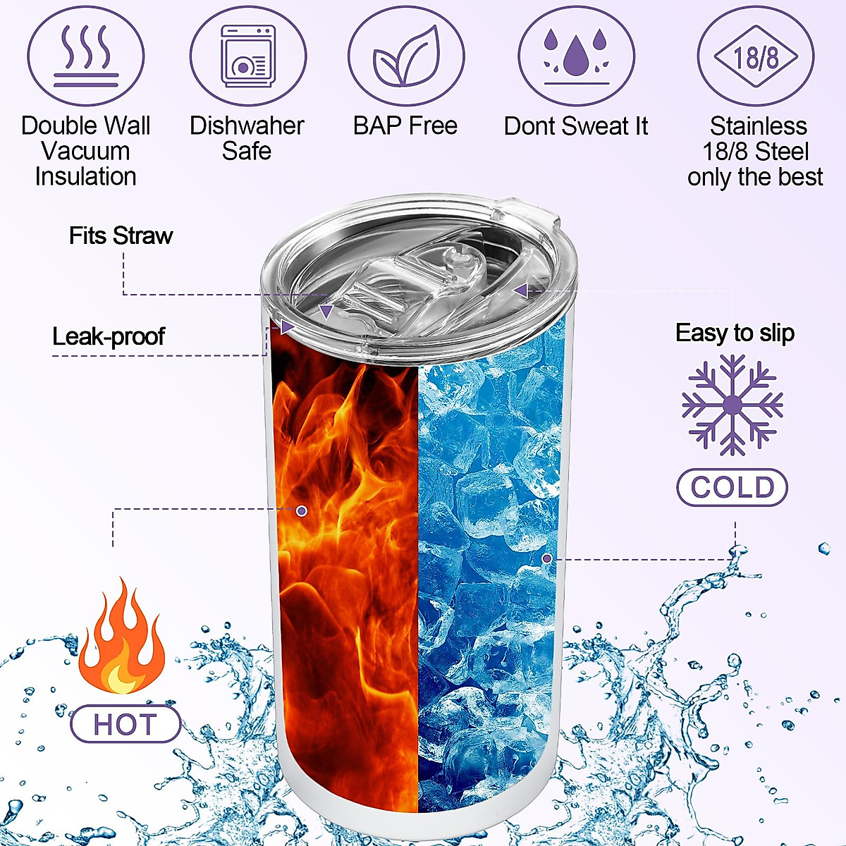 16 Pack Sublimation Skinny Tumbler Bulk 16oz Stainless Steel Straight Tumbler Slim Insulated Cup Set Double Wall Vacuum Water Tumbler Blanks White Cup with Lid for Art DIY Craft Coffee Gift Beverage