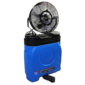 Ventamatic CDMP 1420BLU 14" Premium Misting Fan, 20 Gal Cooler, Blue/Black