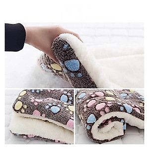 ITOMEN Pet Bed Pet Blanket Winter Thickened Soft Pet Fleece Pad Cat and Dog Pad Kennel Blanket Pet Bed Quilt Comfort (Color : Blue Star, Size : 32x25cm)