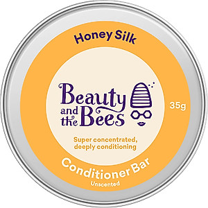 Beauty and the Bees Honey Silk Natural Conditioner Bar for Shiny Healthy Hair | Untangles and Softens Hair | Eco Friendly Hair Care