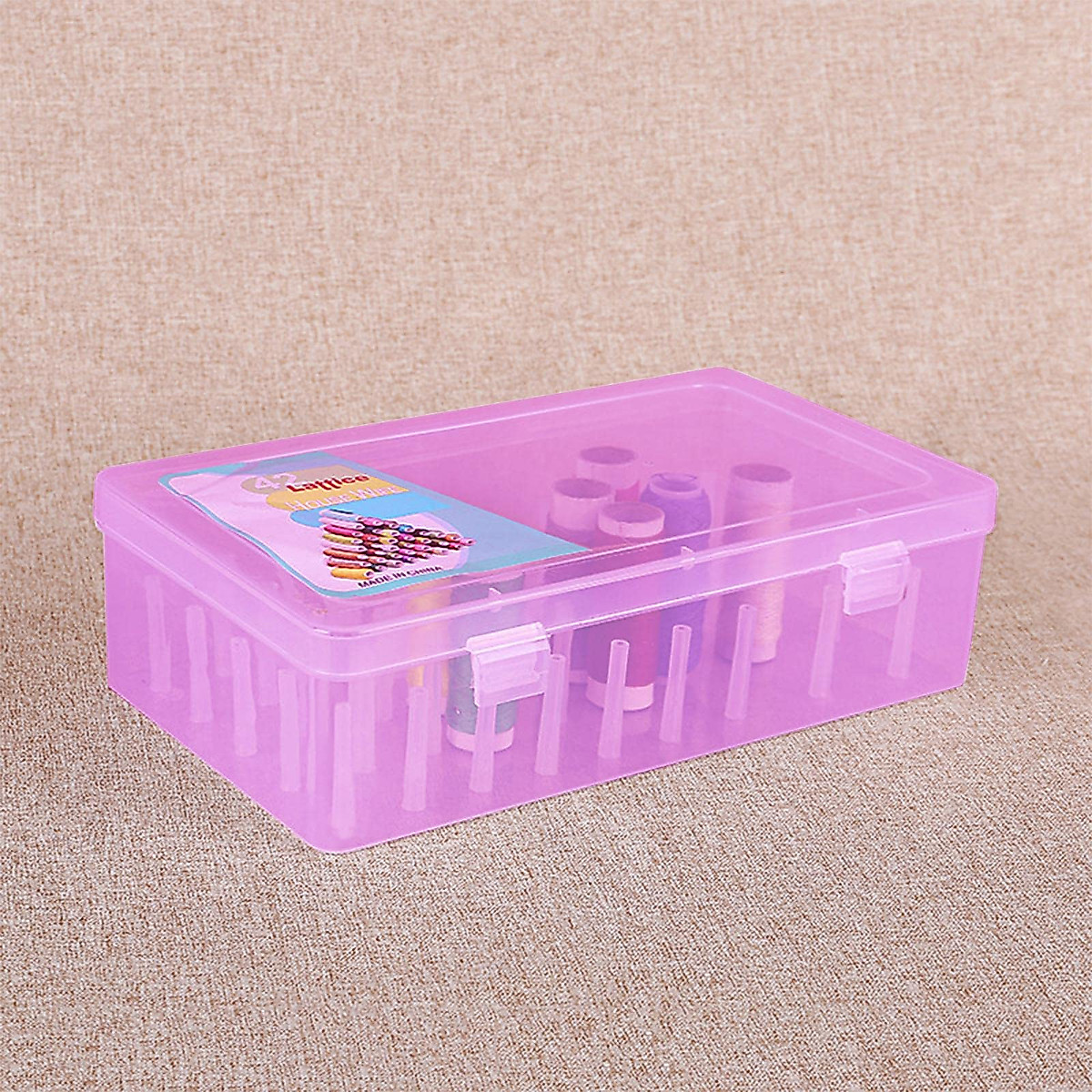 UGPLM Sewing Thread Storage Box Sewing Reel Case Spool Organizing Sorting Holder Embroidery Thread Organiser for Sewing Bobbin Threads Spools Gift