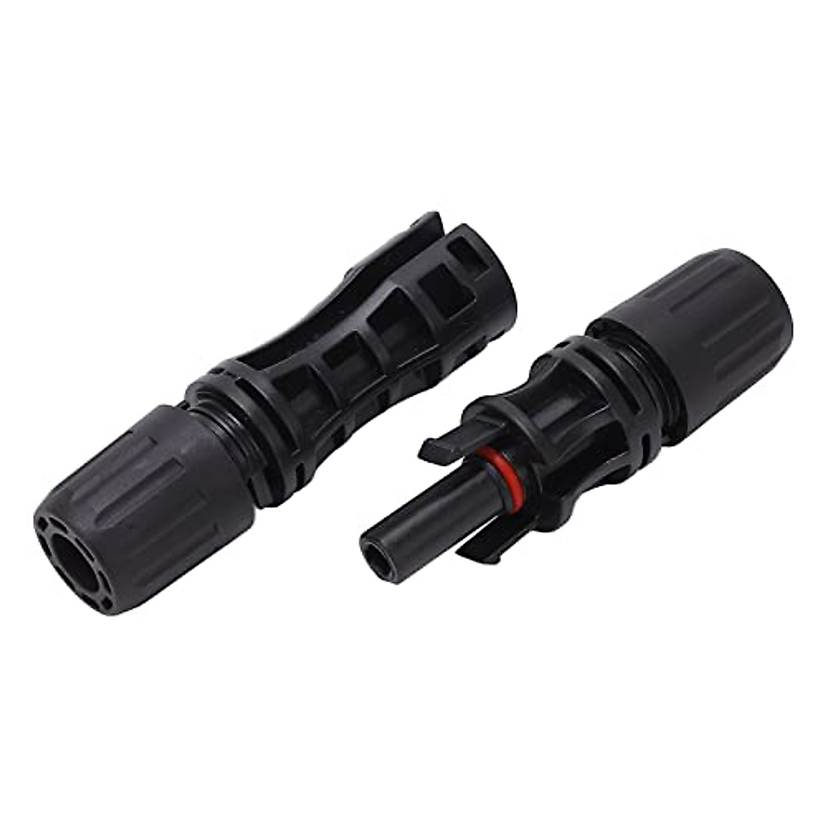 PV Connector, Copper Pins Tinned Solar Panel Cable Connector Waterproof 12pcs PPO Keyed for Industry (1500V-30A)