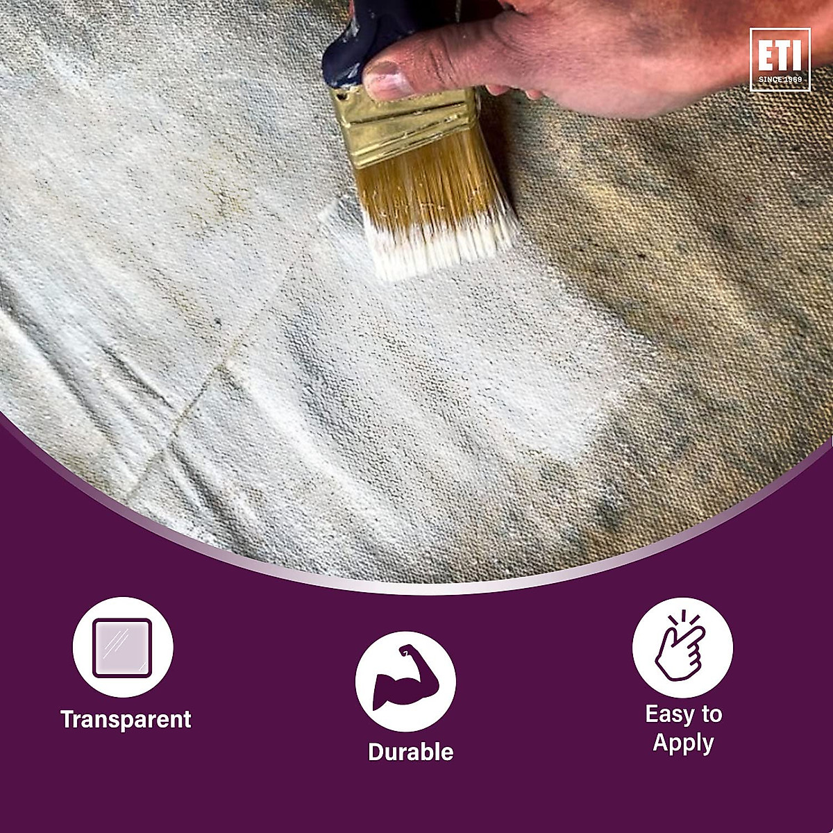 Environmental Technology Fiber-Lok Non-skid Backing (16 oz) Anti-Slip Natural Rubber Coating for Kitchen Rugs, Hardwood Floor Mats, Slippers, Runners, Carpets |Non-stain Machine-Washable Area Grippers