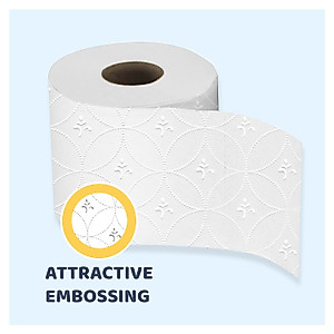 Papernet Toilet Tissue 48 Single Rolls with 400 Premium Quality Sheets per roll | Compatible with Universal Dispensing System | 2 ply 400 sheets 4.1” x 4.0”