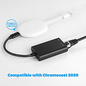Unknown USB C to Ethernet Adapter with Fast 60W Charging, Compatible with Windows, Mac, Chrome OS