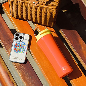 BOTTLE BOTTLE Insulated Coffee Tumblers with Dual-use Lid and Straw Double Walled Iced Travel Coffee Mug for Woman and Man 18 oz Stainless Steel Tumbler with Handle(Sunrise)