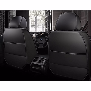 Car Elements Vinyl Leather Fabric Marine Waterproof Material 55" W×36" L Upholstery Synthetic Leather Sheets 0.6mm Thick Anti-UV,Non-Peeling for Car Furniture Sofa Boat Replacement Renovate, Black