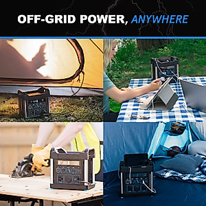 POWER RIDGE X-300 Power Station: Portable 296Wh Lithium-Ion Battery Generator with LCD Screen and Carry Handles for Charging Phones, Laptops & Other Electronics while Camping, Traveling or Road Trips