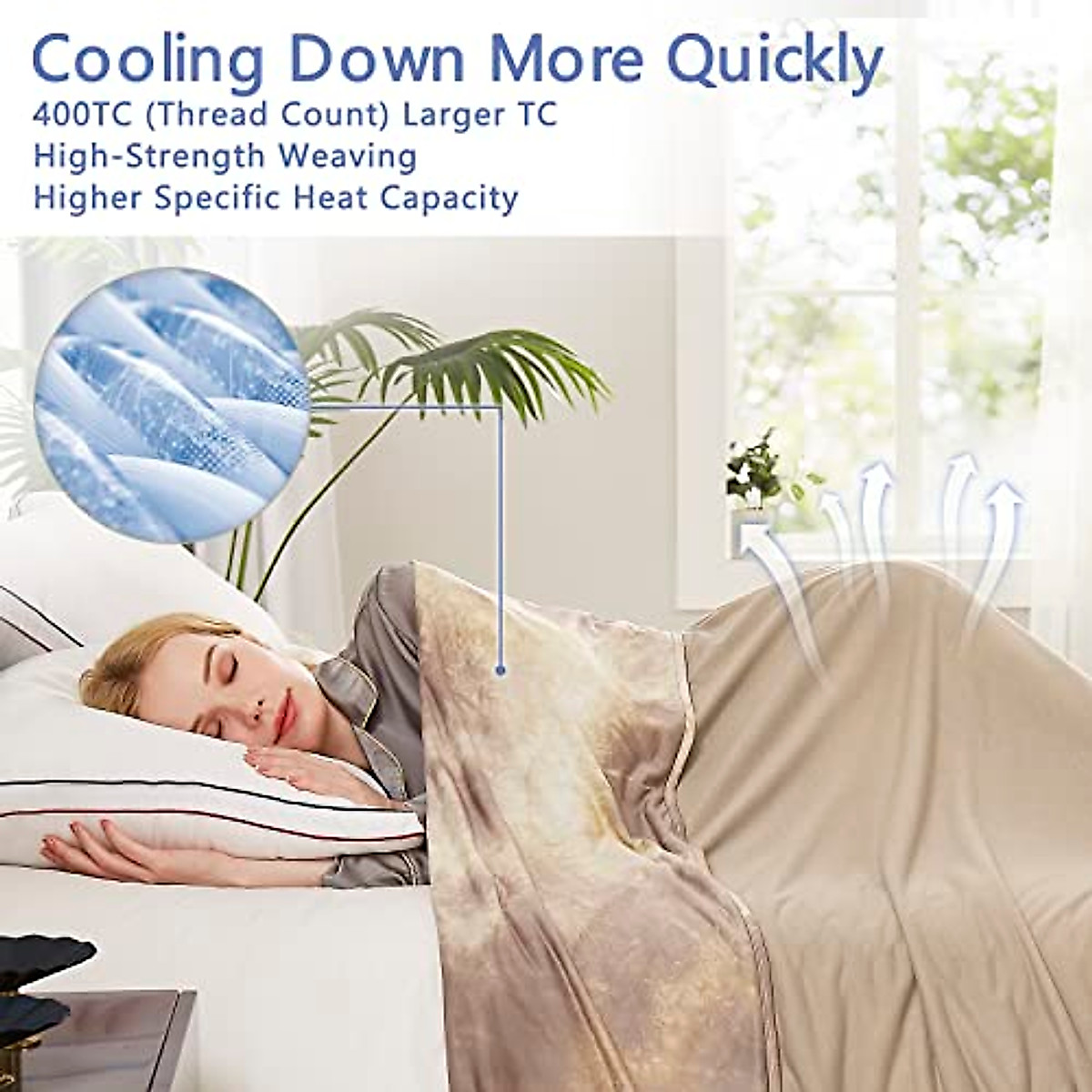 Topcee Cooling Throw Blanket for Hot Sleepers,Arc-Chill Q-Max >0.5 Cool Fiber,100% Oeko-Tex Certified Lightweight Summer Cool Blanket for Travel/Outdoor Ultra Cold Breathable,50''x70''