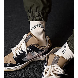 LifeShine 2 Packs Fashion Socks Sunday Service Trust God and Jesus is King Tube Cotton Double Yarn Socks for Men Women