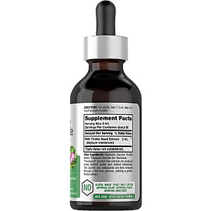 Horbäach Milk Thistle Extract Liquid | 2 fl oz | Alcohol Free | Vegetarian, Non-GMO & Gluten Free Supplement