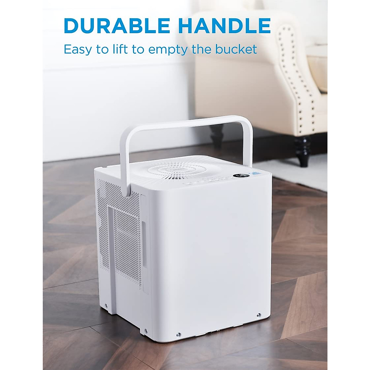 Midea Cube 20 Pint Dehumidifier for Basement and Rooms at Home for up to 1,500 Sq. Ft., Smart Control, Works with Alexa (White), Drain Hose Included, ENERGY STAR Most Efficient 2022