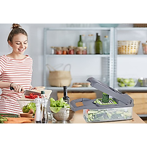 Vegetable Chopper, Veggie Chopper with Container, Cutter, Dicer, Slicer,12 In 1 Multifunctional Slicer for Fruits and Vegetables Onion Chopper Food Chopper