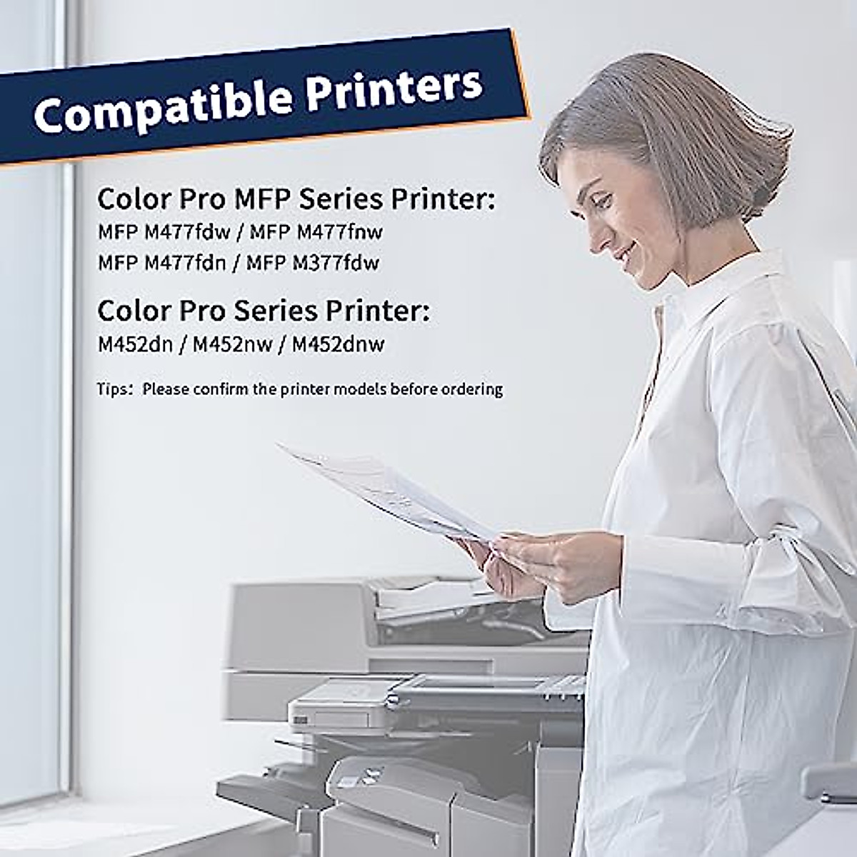 410A Compatible Toner Cartridges Replacement for HP 410X CF410A CF411A CF412A CF413A for Color Pro MFP M477fnw M477fdw M477fdn Pro M452dn M452nw M452dw Printer (Black, Cyan, Magenta, Yellow, 4 Pack)