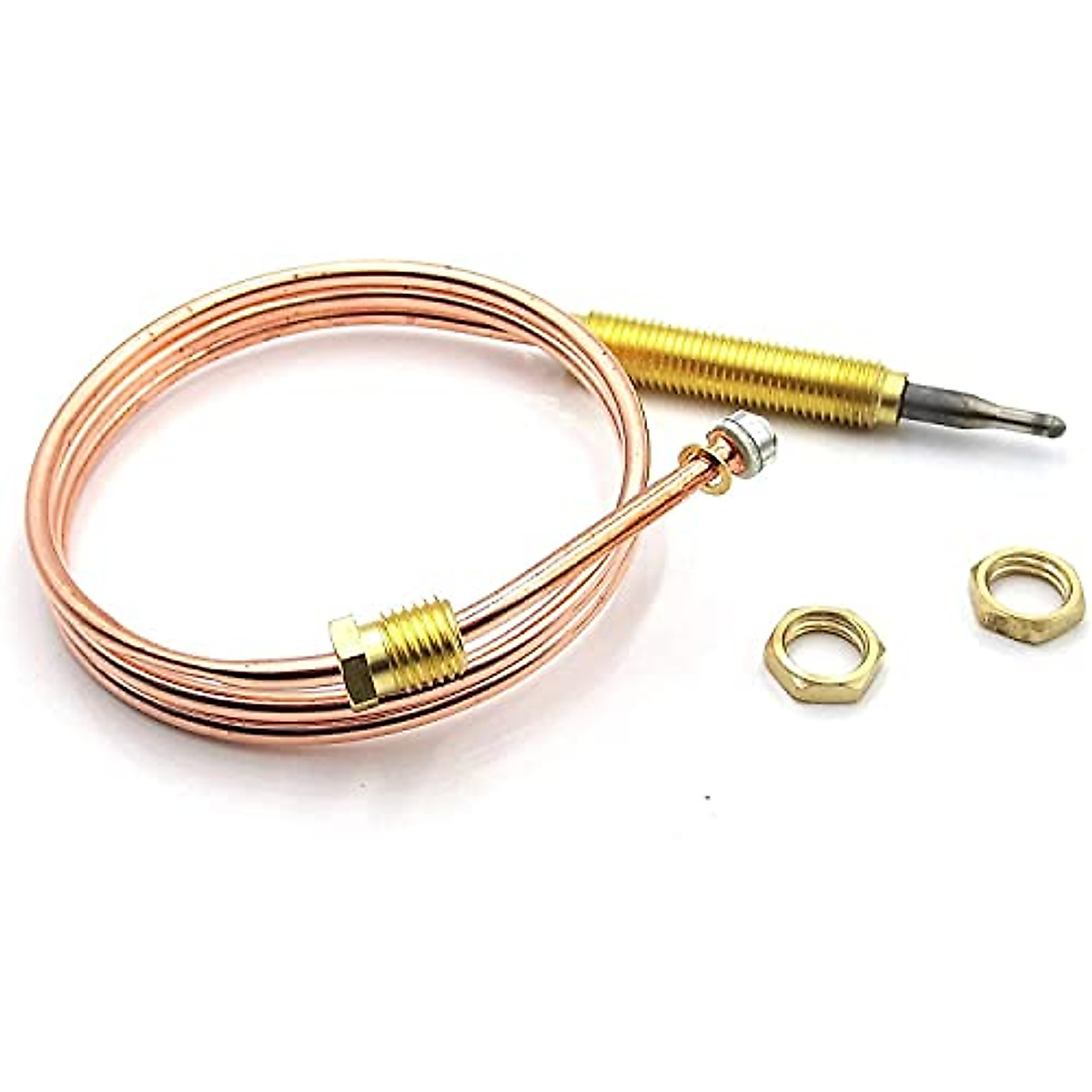 YANC Low Pressure LPG Propane Gas Fireplace Fire Pit Flame Failure Safety Control Valve Kit with 3/8" Flare Inlet & Outlet, Thermocouple Knob Switch, Seal Tape, Replacement Parts for Gas Grill, Heater