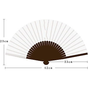 Hand Fan Folding Fan,Hand-held Fan,Folding Fan Female Classical Bamboo Bone Folding Fan Ancient Wind Tassel Small Fan Women Fans Hand Paper Folding Props Vintage style