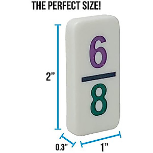 Regal Games - Double 12 Dominoes - Colored Numbers Set - Mexican Train Game Set with Hub, 91 Numbered Domino Tiles, 4 Trains, and Collector's Tin - Ideal for 2-4 Players Ages 8 for Kids and Adults