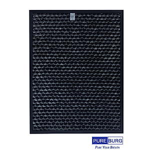 PUREBURG XQ True HEPA Replacement Filter Set Compatible with Winix XQ, XQ Pro Tower Air Purifier, Filter X / 1712-0089-01-0101-02,2 x H13 HEPA & 2 x Deodorization Filters
