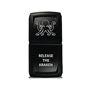 CH4X4 Rocker Switch V2 Release The Kraken Symbol 2 - Blue Led