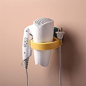 ZKG Wall Mounted Hair Dryer Holder Blower Organizer Bathroom Hair Drier Holder Bathroom Shelf Plastic Bathroom Accessories