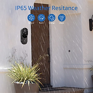 KALOGL Doorbell Camera Wireless WiFi Video Doorbell IP65 Waterproof, Battery Powered,2-Way Audio, Smart IR,Wide Angle,Cloud Storage,2.4G WiFi