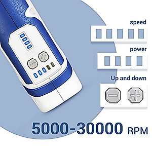 APEXFORGE M8 Cordless Rotary Tool, 8V 2.0Ah Rechargeable Battery, 5-Speed 5000-30000RPM, Keyless Chuck, 101Pcs Accessories, Shield Attachment, Long Endurance Power, Ideal for Sanding,Grinding,Cutting