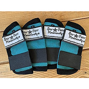 Star Point Mini-Pony Fly Boots (Teal Set of 4)