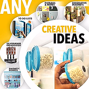 Ferrite Ring Magnets with Holes - 1.2 Inch (31mm) Round Disc Donut Magnets - Circle Hole Magnets - Perfect Ceramic Circular Magnets for Crafts and DIY