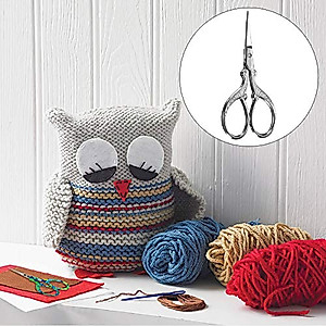 6PCS Stainless Steel Small Sewing Scissors, 3.6 Inch Sewing Dressmaker Scissors, Stork Scissors Office Fabric Crane Detail Scissors Craft Supplies for Embroidery, Craft, Needle Work, Art Work