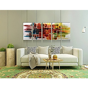 Yihui Arts Abstract Metal Wall Arts Hand Crafted Aluminum Artwork Large Modern Wall Accent for Living Room Bedroom Kitchen Decor