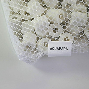 Aquapapa Aquarium Biological Bacteria House Ceramic Rings Filter Media 6 lbs Bagged for Pond Fish Tank Canister Filter