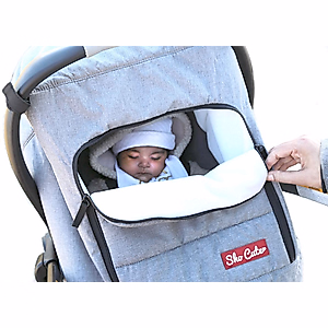 Sho Cute - Winter Baby Car Seat Cover for Boys Girls | Polar Fleece Newborn Cozy Carrier Covers I Warm Infant Carseat Canopy for Babies | Perfect for Cold Weather of Spring Fall and Winter | Soft Grey