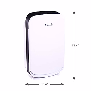 LivePure Aspen Series Medium Console Air Purifier for Home, True HEPA Filter Captures Allergens, Smoke, Pollen, Mold, Dust Mites, Pearl White
