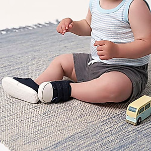 Gerber Unisex Baby Sneakers Crib Shoes Newborn Infant Toddler Neutral Boy Girl Navy 0-3 Months