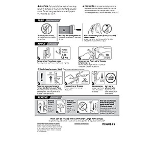 Command Large, Damage Free Hanging Wall Hooks with Adhesive Strips, No Tools Double Wall Hooks for Hanging Decorations in Living Spaces, 2 Black Plastic Hooks and 2 Command Strips