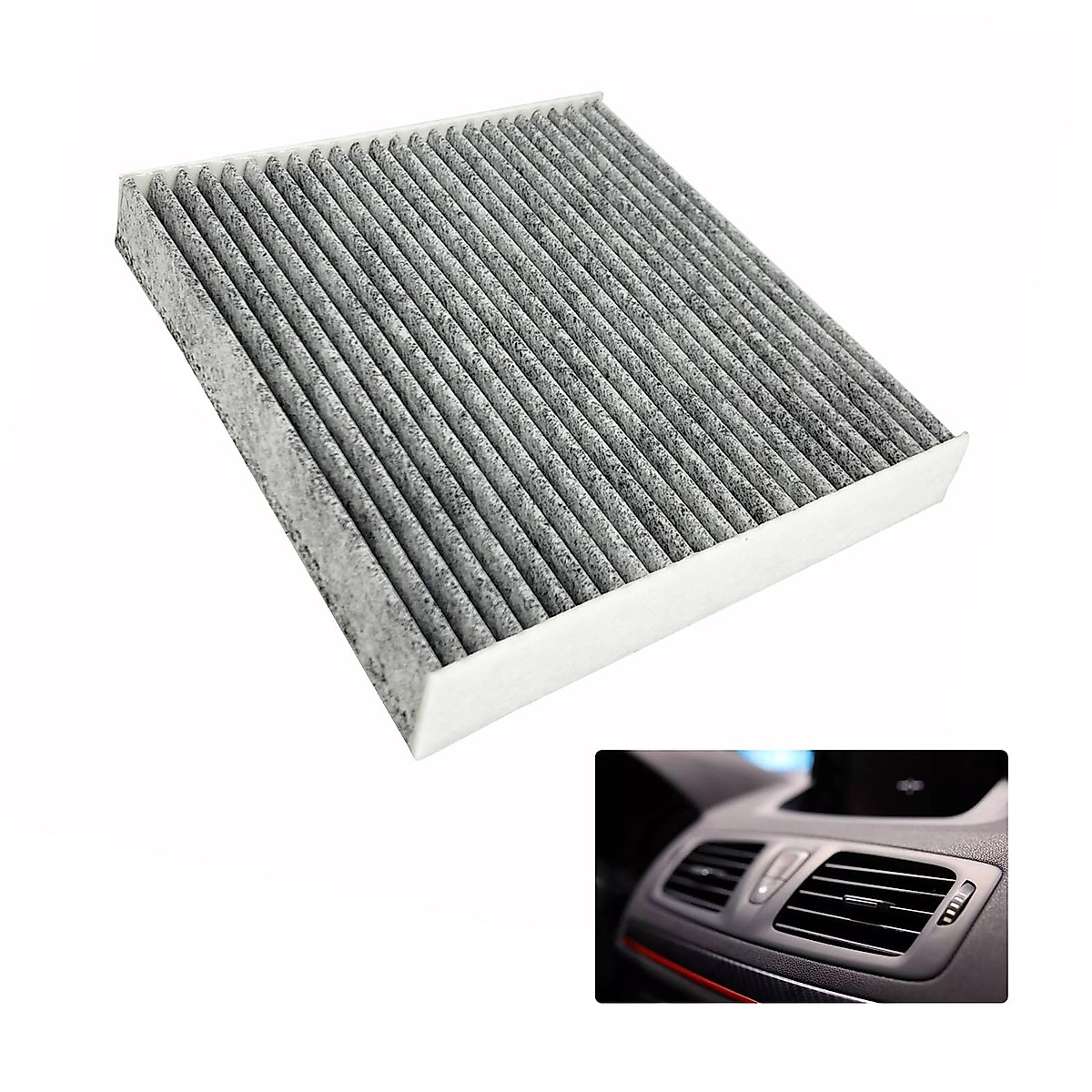 Ziciner Car Fresh Breeze Air Filter Replacement for Car Passenger, Premium Cabin Air Filter includes Activated Carbon, Auto Compartment Air Filters for CF10134, Easy to Install