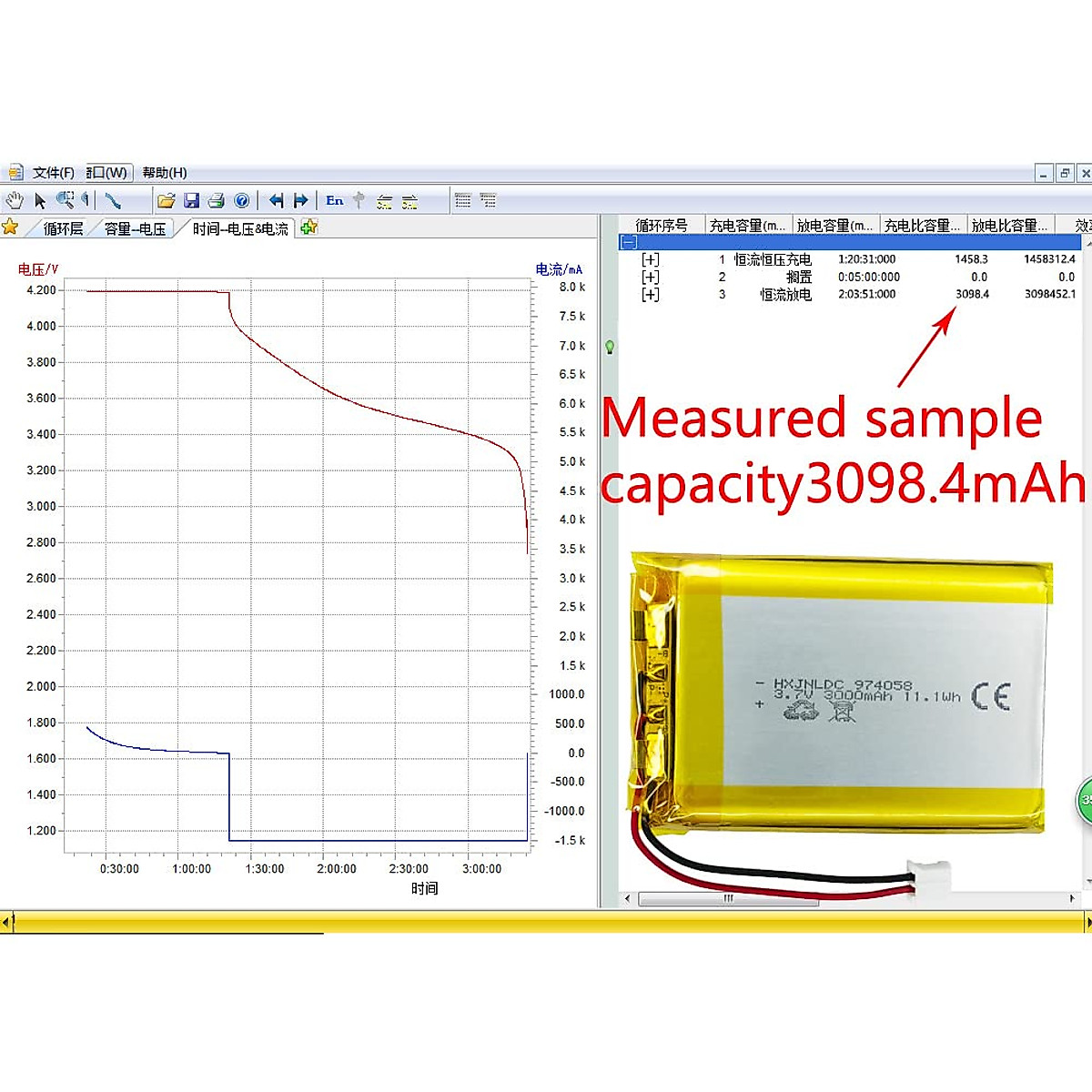HXJNLDC DC 3.7V 3000mAh 974058 Rechargeable Lithium Polymer Replacement Battery for DIY 3.7-5V Electronic Product, Mobile Energy Storage Power Supply
