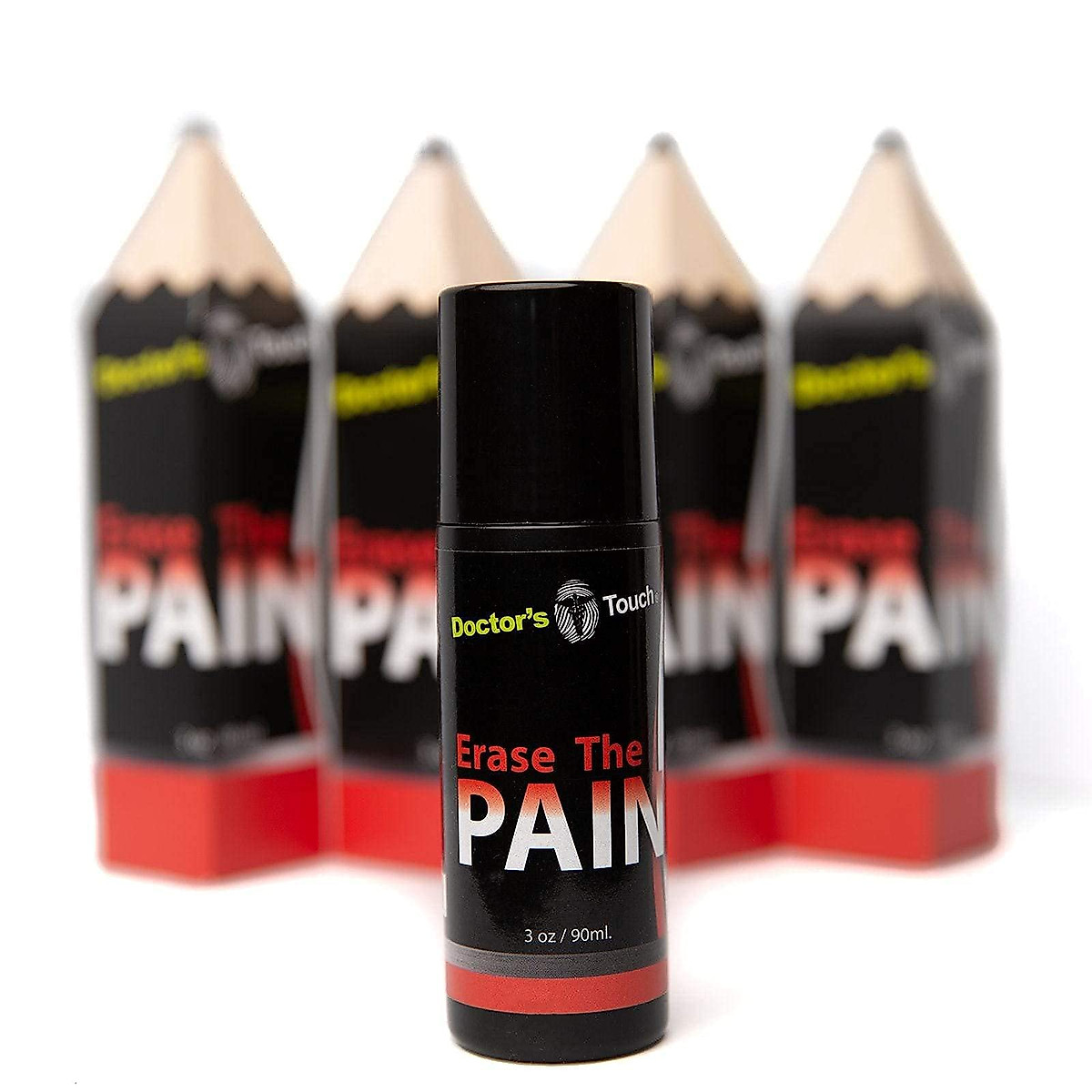 Doctor's Touch Erase The Pain Relief Roll On - Fast Acting Topical Pain Relief Roll On for Nerves, Joints, All Muscle Soreness and Discomfort - Roll on Muscle Pain Relief