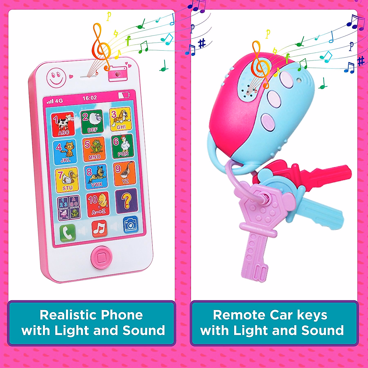 Play Purse for Little Girls Toys - Pretend Makeup for Toddlers with Girls Purse Pretend Play Girls Toys for 3 4 5 6 Year Old Toddler Birthday Gifts for Girls