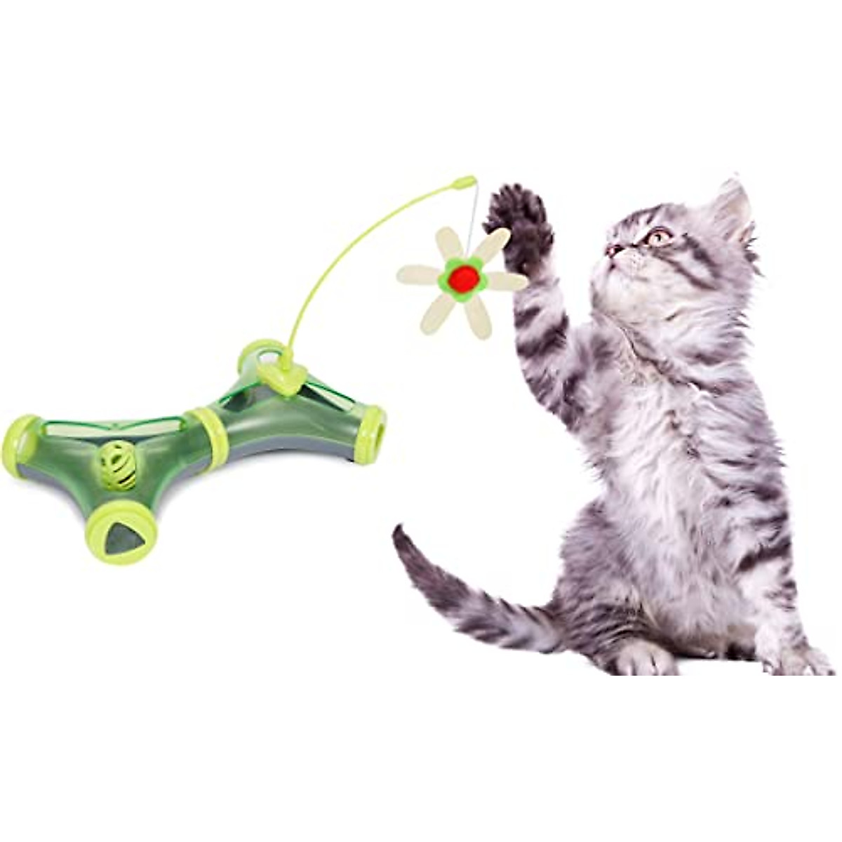 Pet Life ® Kitty-Tease Interactive Cognitive Training Puzzle Cat Toy Tunnel Teaser