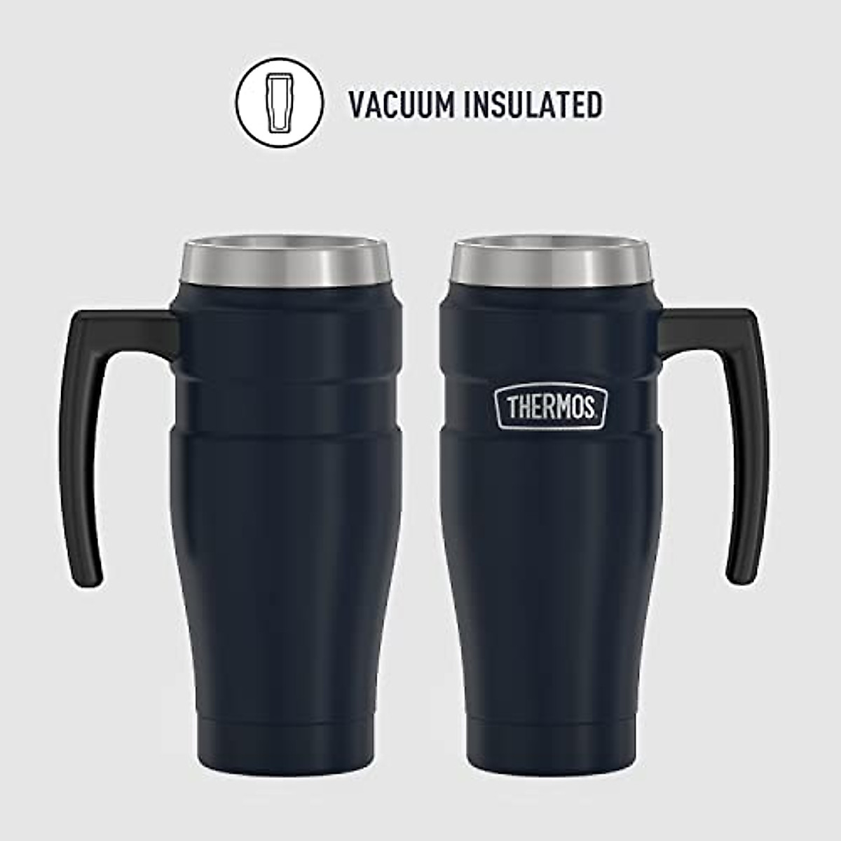 THERMOS Stainless King Vacuum-Insulated Travel Mug, 16 Ounce, Midnight Blue