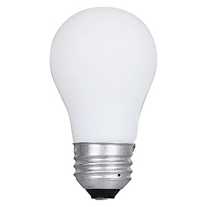 SYLVANIA Incandescent Appliance Light Bulb, 15W A15, Dimmable, Medium Base, 65 Lumens, Frosted, 2850K, Soft White - 2 Pack (10015)