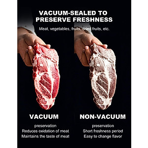 Vacuum Sealer Machine,75KPa Suction Power Food Vacuum Saver with Starter Kits with 10 Bags, Automatic Vacuum Sealer for Food Storage, Outside Cutter,Moist&Dry Mode