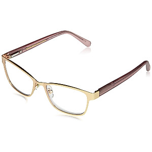 Foster Grant Women's Tierney Multifocus Cat-Eye Reading Glasses, Rose Gold/Transparent, 53 mm + 1.75