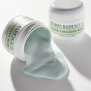 Mario Badescu Super Collagen Mask, Clay Mask Face Skin Care Ideal for Combination, Dry or Sensitive Skin, Pore Minimizer with Hydrating Collagen and Purifying Kaolin Clay, 2 Oz