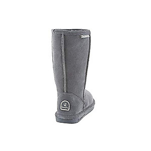 BEARPAW Emma Tall Youth Boot,Charcoal,4 M US Big Kid