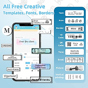 Phomemo D30 Label Maker Machine with Tape, Mini Bluetooth Label Printer for Labeling, Organizing,Great for Home Office School